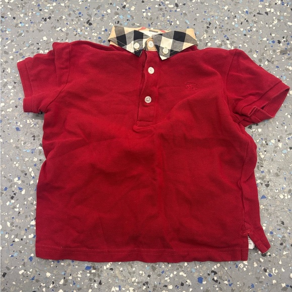 Burberry | Shirts & Tops | Burberry Red Polo Shirt | Poshmark